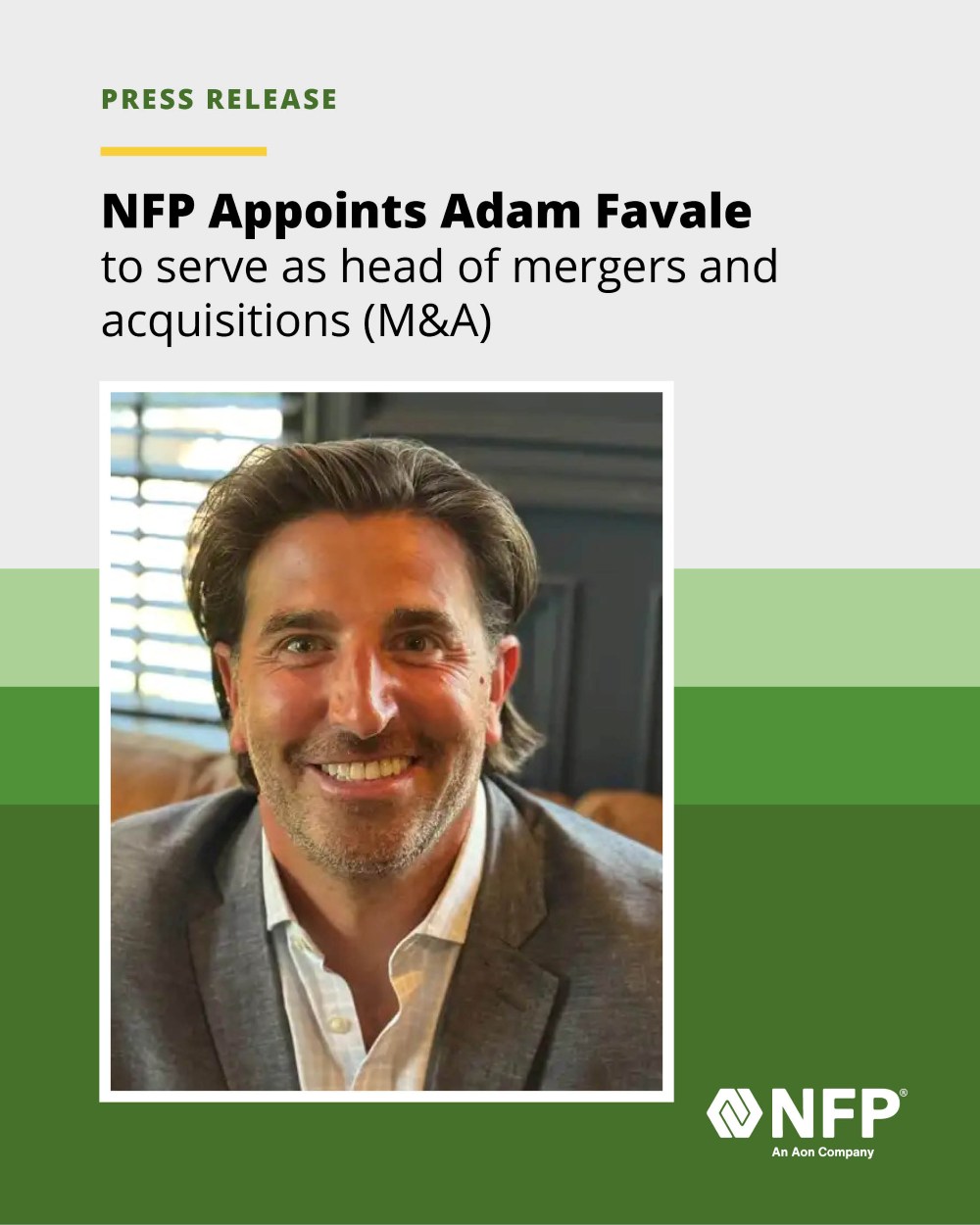 Adam Favale to Serve as NFP Head of Mergers & Acquisitions